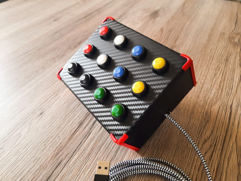 ButtonBox USB 12 Buttons Plug and Play PC Carbon Button BOX - FLY Sim ...