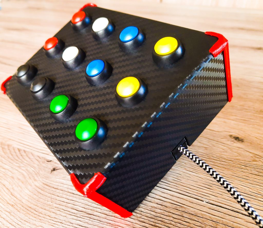 ButtonBox USB 12 Buttons Plug and Play PC Carbon Button BOX - FLY Sim ...