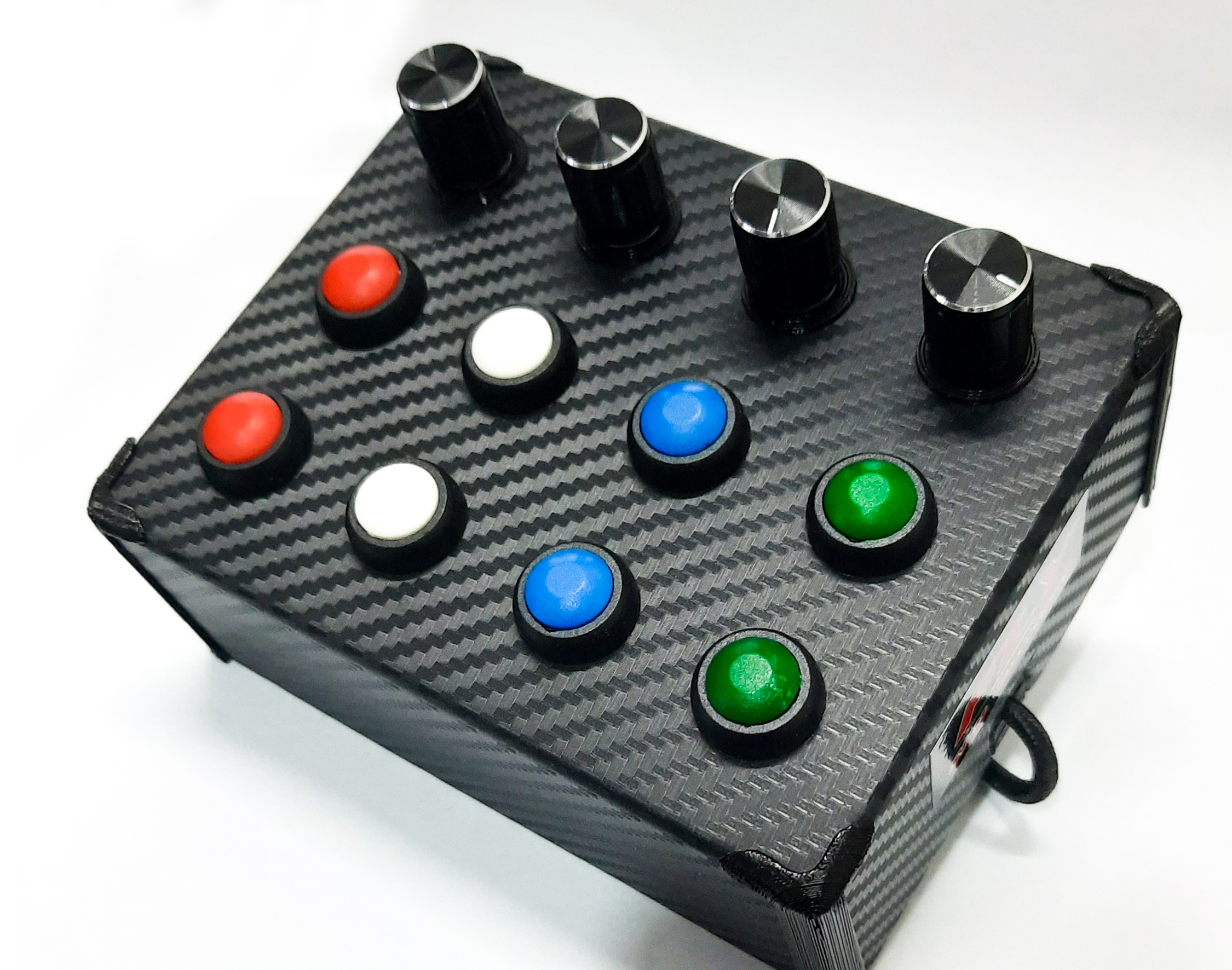 Button Box 12 Buttons 4 Rotary Knobs 20 Commands USB Plug and Play PC ...