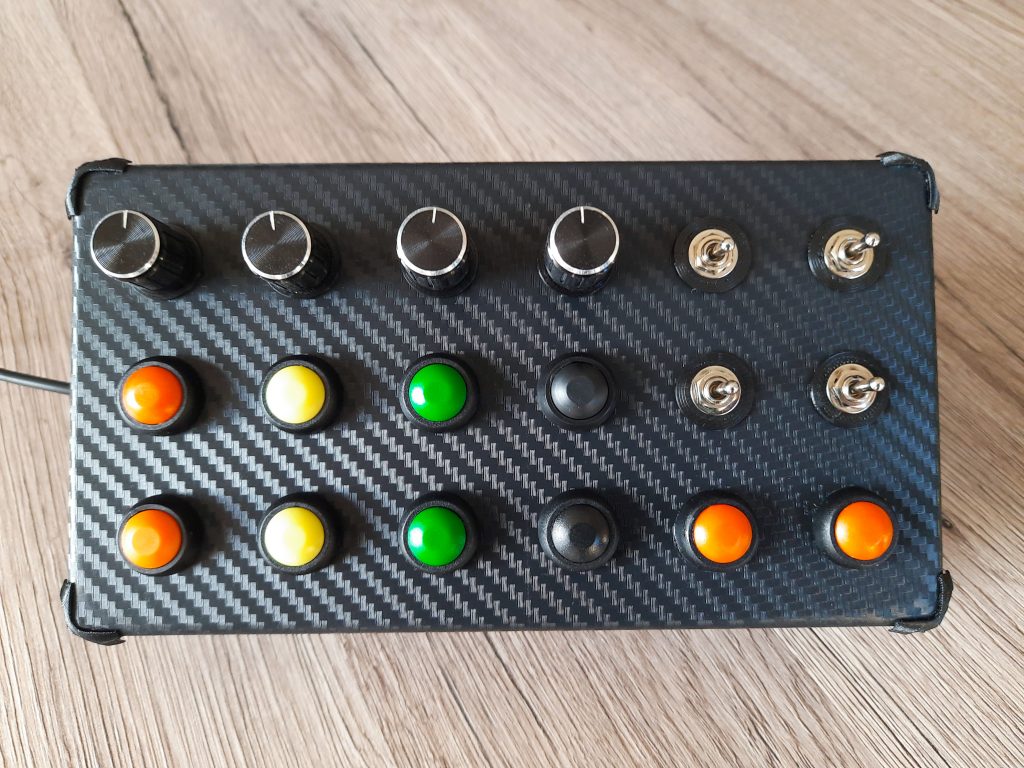 Button Box 30 Commands USB 4 Toggle Switches 4 Rotary PC Sim Racing ...