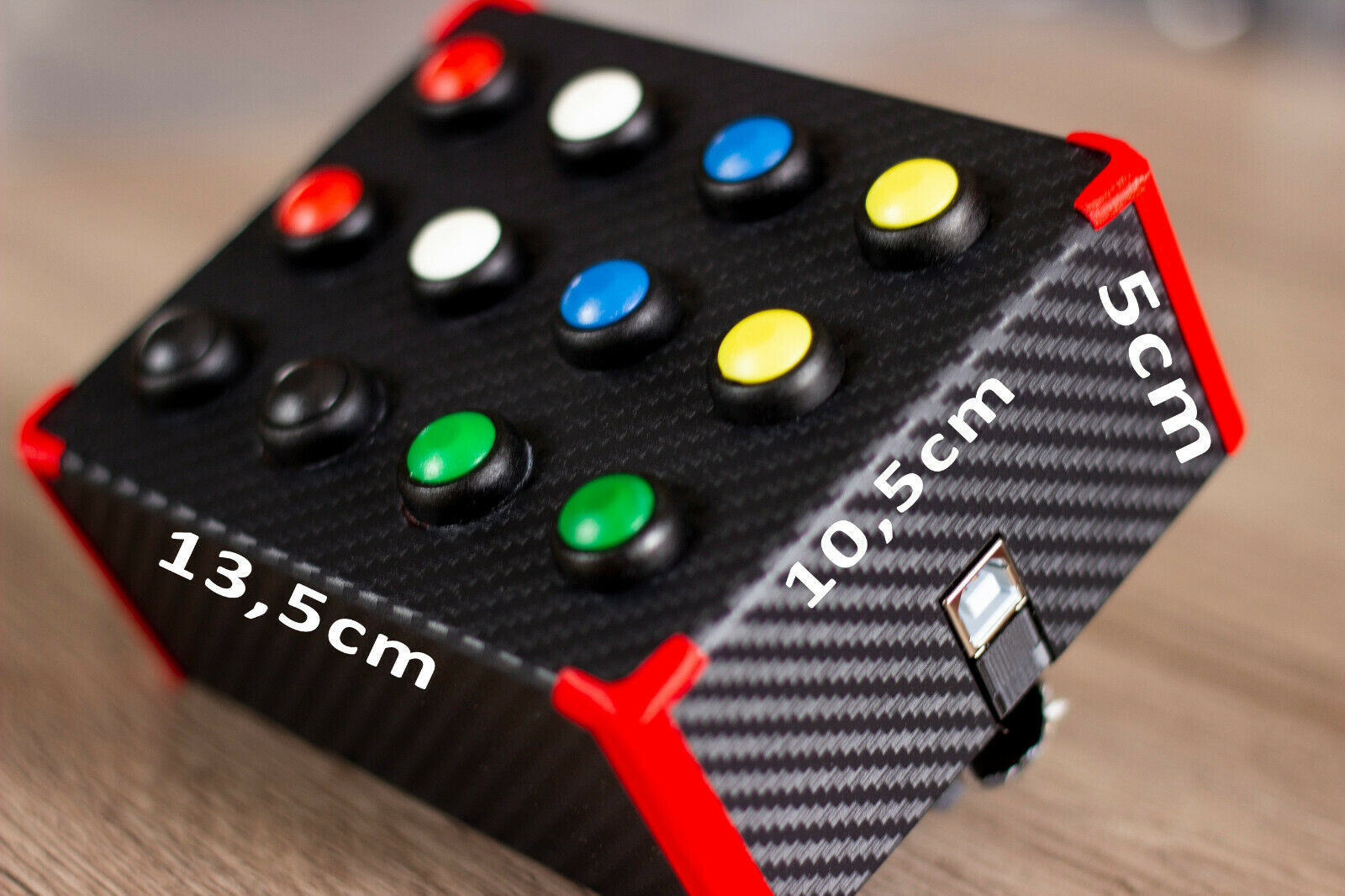 ButtonBox USB 12 Buttons Plug and Play PC Carbon Button BOX - FLY Sim ...