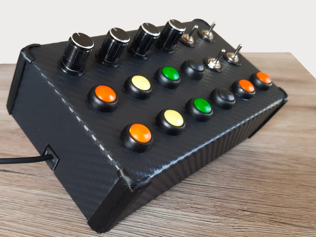 Button Box 30 Commands USB 4 Toggle Switches 4 Rotary PC Sim Racing ...