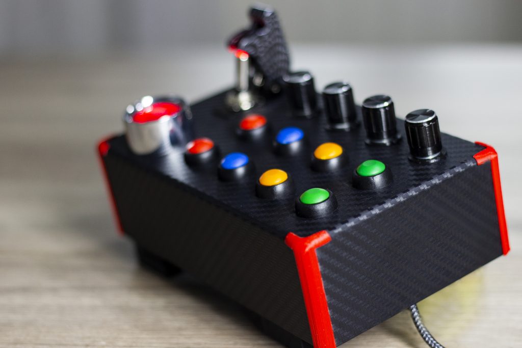 Button Box Start Engine Sim Racing Illuminated Toggle Switch PC Rotary ...