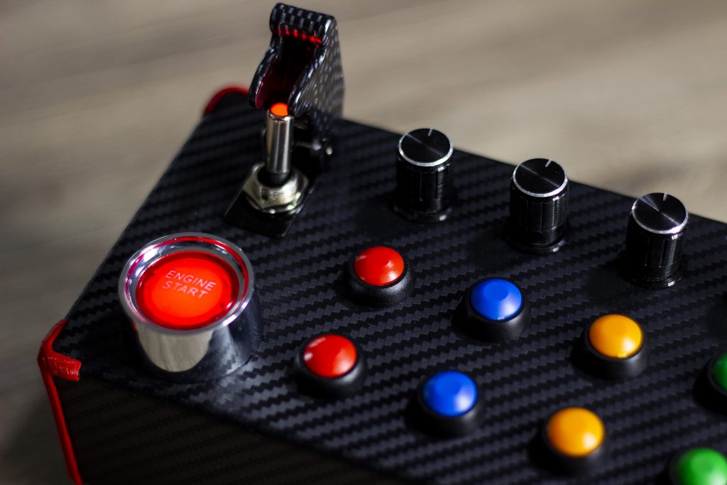 Button Box Start Engine Sim Racing Illuminated Toggle Switch PC Rotary ...