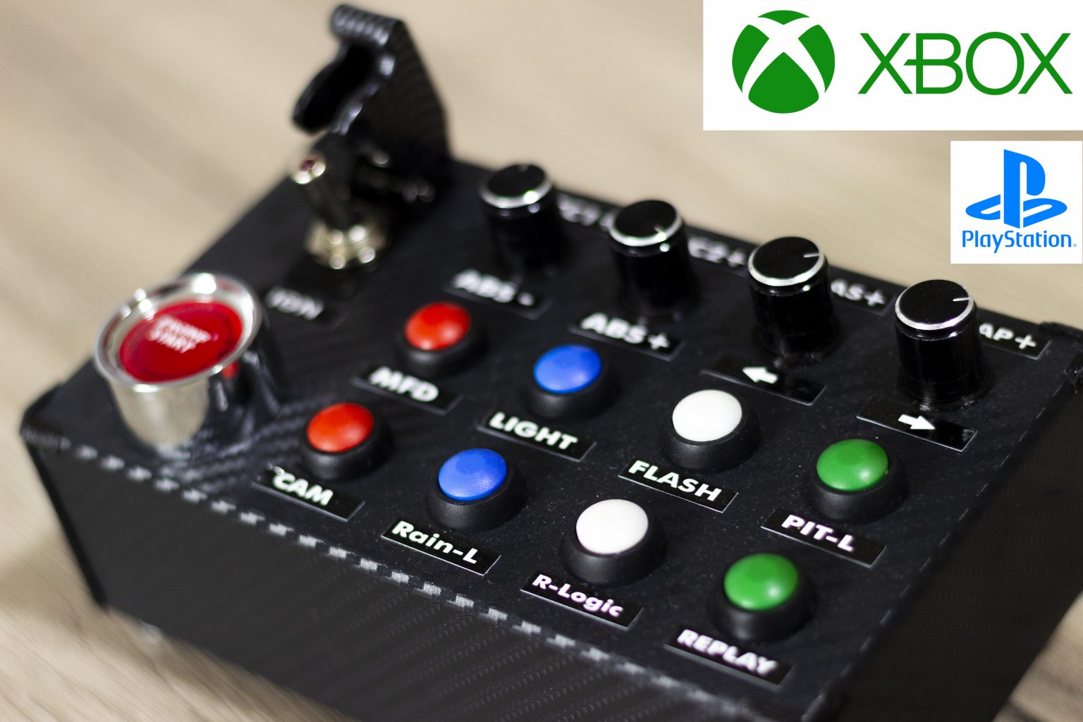 Button Box Sim Racing XBOX Play Station PS Console Start Lighted Toggle ...