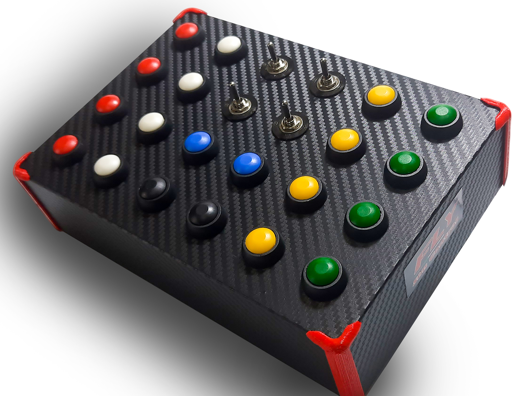 Button Box Flight Simulator DCS Control Panel 20 Buttons 4 Toggle ...