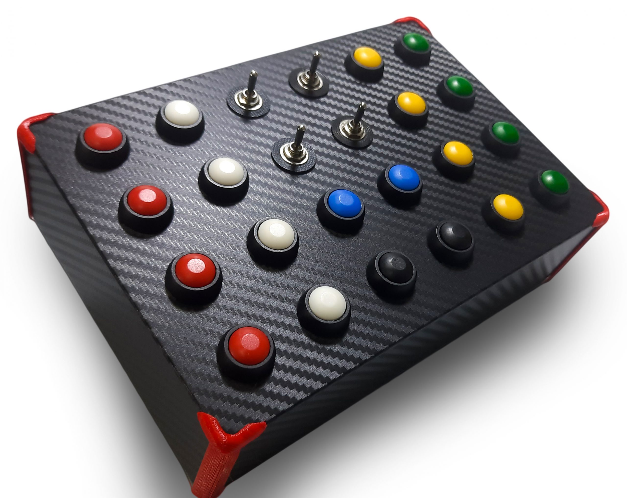 Button Box Flight Simulator DCS Control Panel 20 Buttons 4 Toggle ...