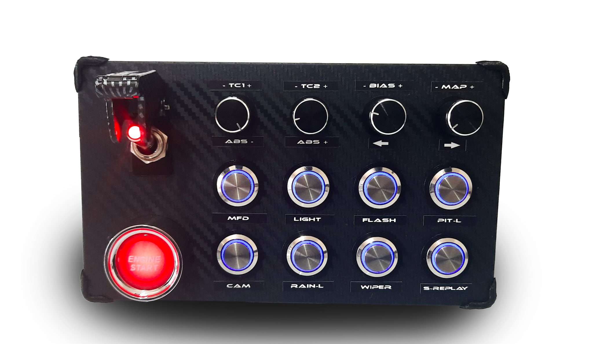 Button Box Sim Racing Luminous Metal Push Buttons XBOX S/X Play Station ...