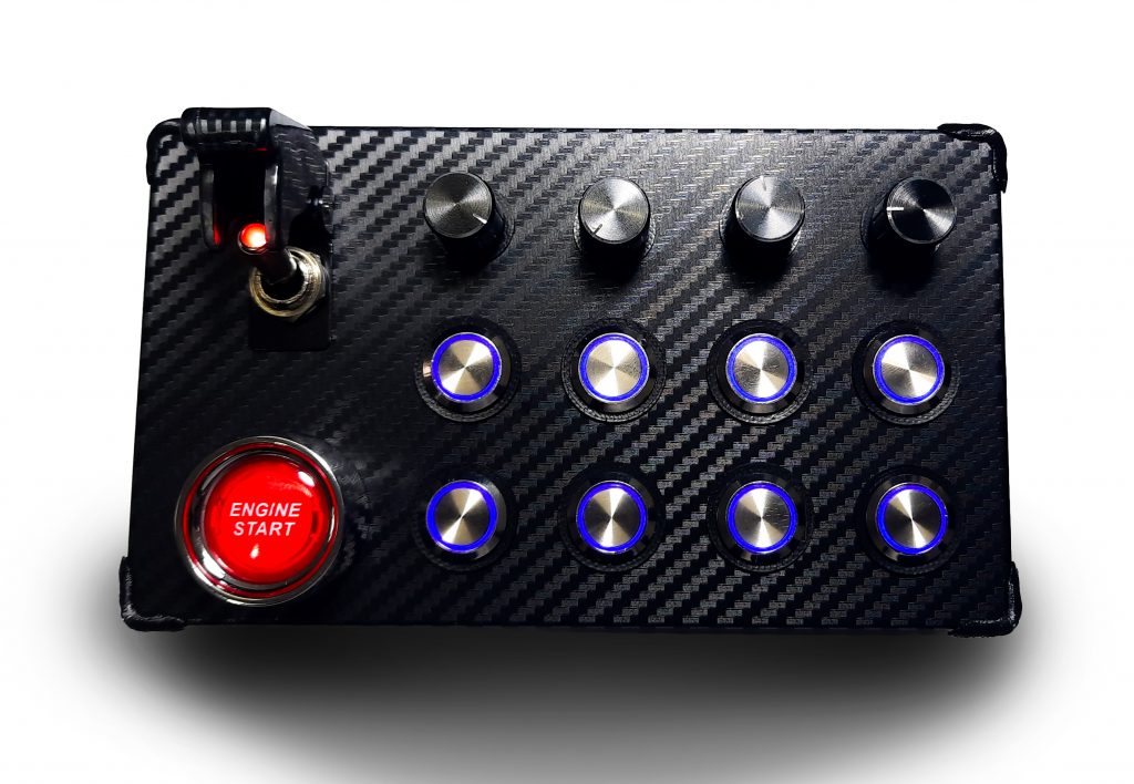 Button Box Sim Racing Luminous Metal Push Buttons PC USB Plug & Play ...
