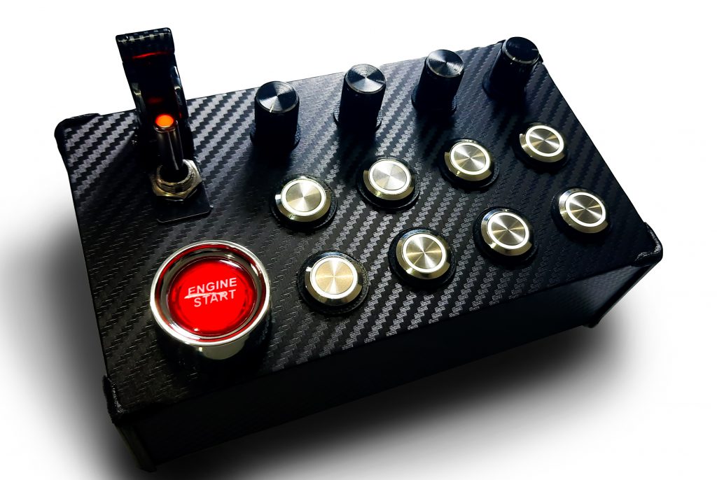 Button Box Sim Racing Luminous Metal Push Buttons PC USB Plug & Play ...