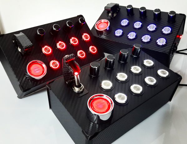 Dashboard Simracing 5" 20 LED Touchscreen USB PC Carbon DASH Board LED ...